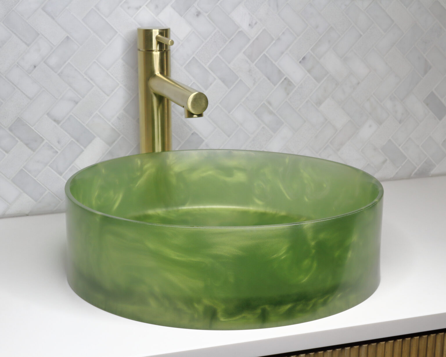 Emerald Gold Resin Basin - The Basin Lab